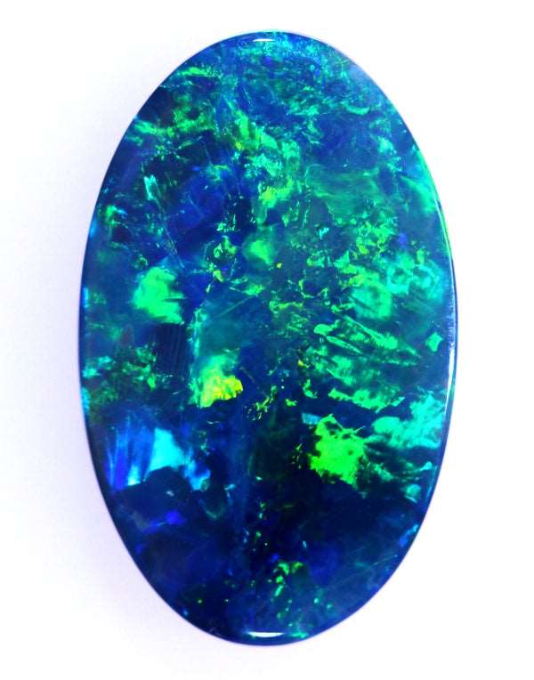 2.41ct Beautiful Blue/Green Solid Black Lightning Ridge Opal! 5100 ...