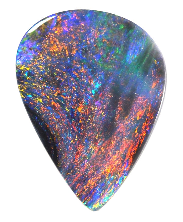 Red-Orange Multi-Colour Opal 1967 Off Tear-Drop 2.25cts– Global Opals