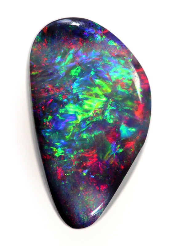 Red Multi-Color Solid Free Form 4.13ct Black Opal..1076– Global Opals