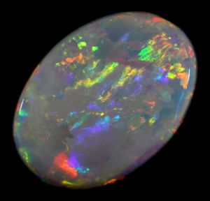 White Bright Colorful Australian Opal Beautiful Pattern in Orange ...