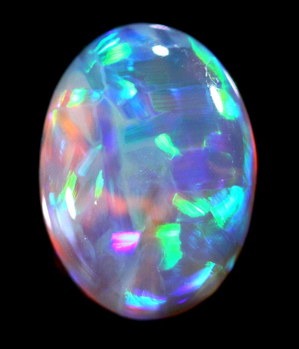 Bright Crystal Lightning Ridge Solid Opal colorful block pattern ...