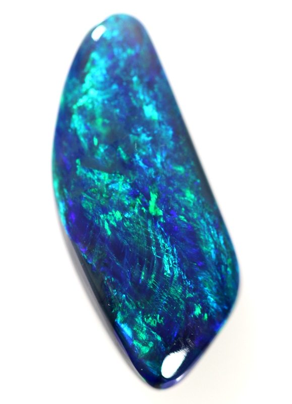 Unique Blue Green Free-Form 4.97ct Solid Black lightning Ridge Opal 30 ...