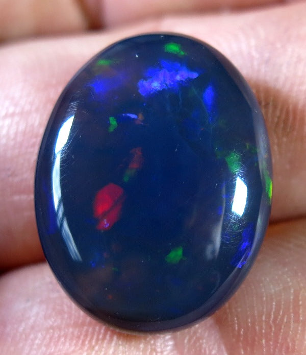 Large Black Sun-Flash Opal - Broad Colour Spectrum! 1890 / 35.45cts ...