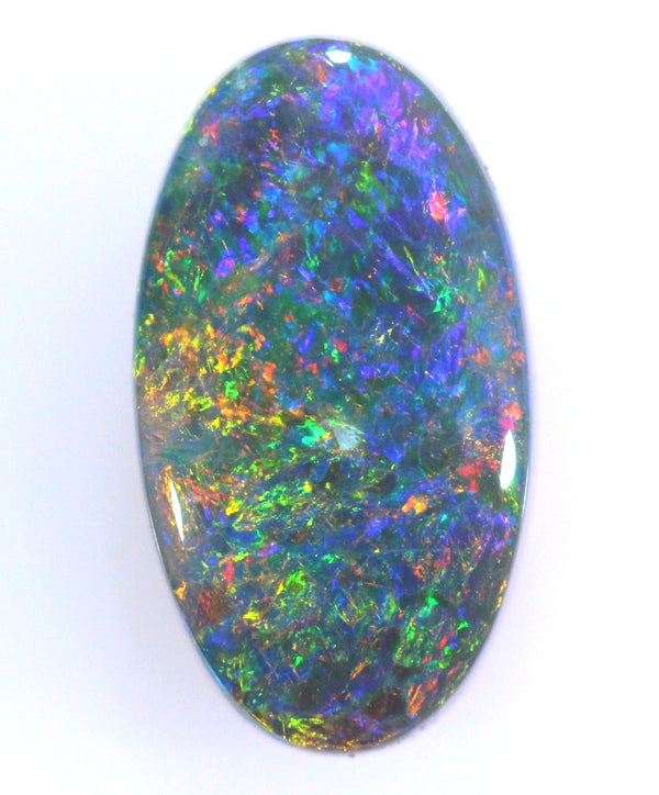 7.00ct Stunning Orange/Red Multi-Coloured Solid Black Opal GJM029 ...