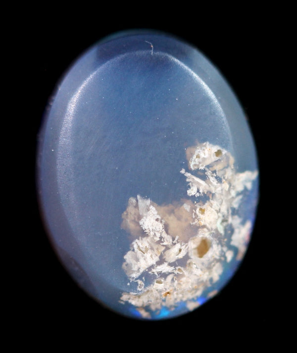 Shimmery Bright Blue/Green Lightning Ridge Solid 2.30ct Dark Opal GJM ...