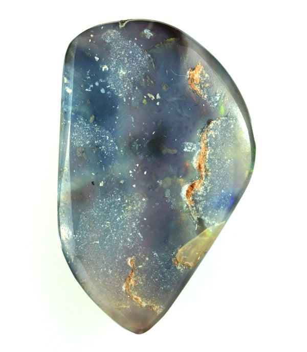 (3150) 5.17ct Very Affordable Solid Black Opal Featuring A Stripe Of R ...